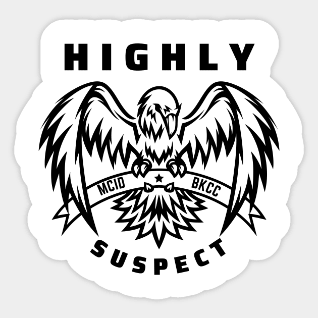 Highly Suspect | vintage logo - Musician - Sticker | TeePublic
